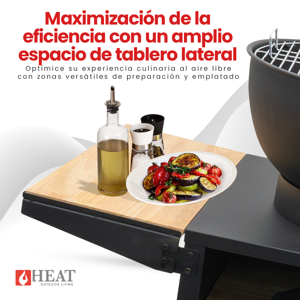 HEAT Kjok outdoor kitchen black | With baking tray and grill grate