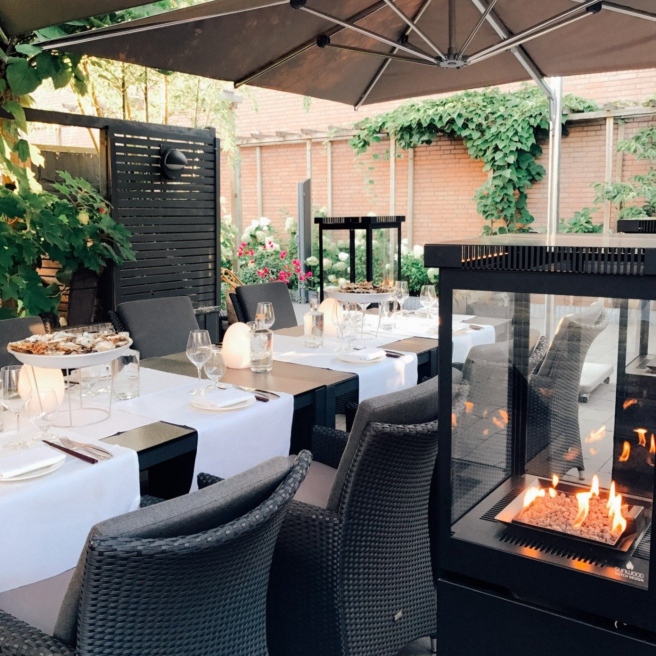 Buy Sunwood Marino Patio Corten steel gas fire? │Free cover │ Firepit ...